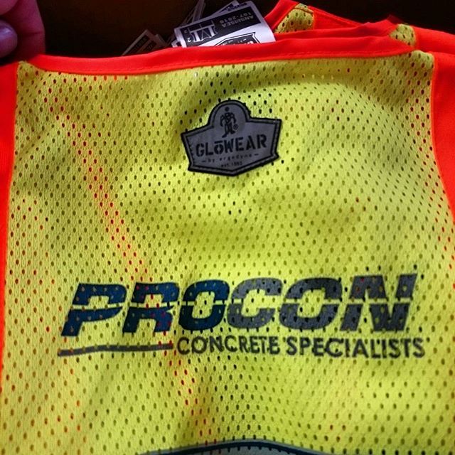 PROCON Concrete – screen printed safety vests – Integrity Shirts!
